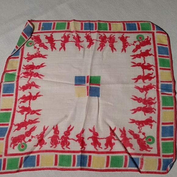 Vtg Bunny Child's Handkerchief | Accessories | Vintage Childs Bunny ...